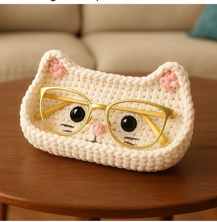 Cat-Shaped Eyeglass Case Pattern - CRAFTSFORLOVE.COM
