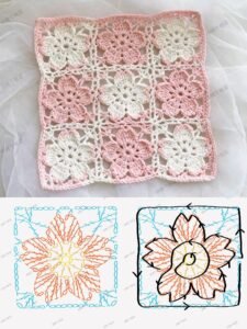 Spring Blossom Granny Square Pattern - CRAFTSFORLOVE.COM