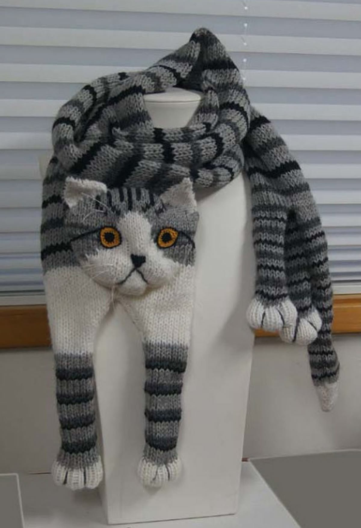 Cute Kitten Scarf Pattern - CRAFTSFORLOVE.COM