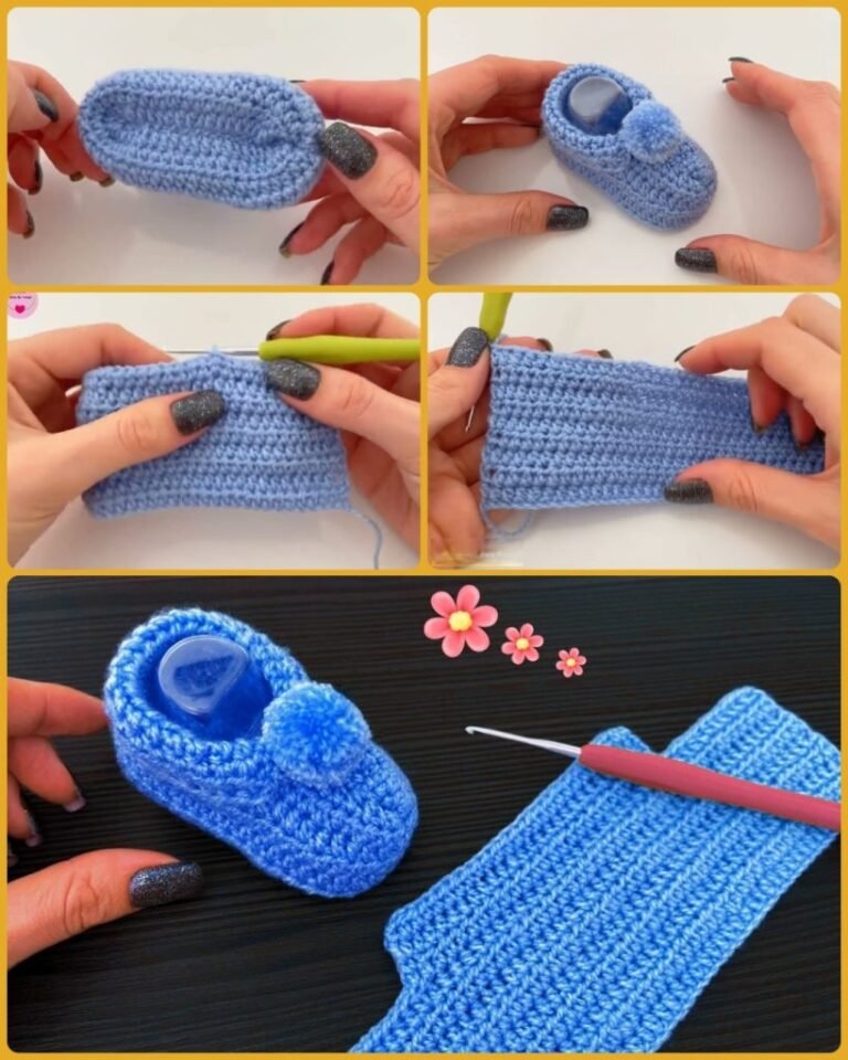 Tutorial for beautiful crocheted baby shoes - CRAFTSFORLOVE.COM