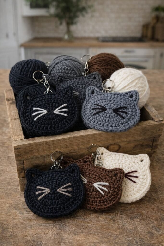 Cat Crochet Keychain Pattern - CRAFTSFORLOVE.COM