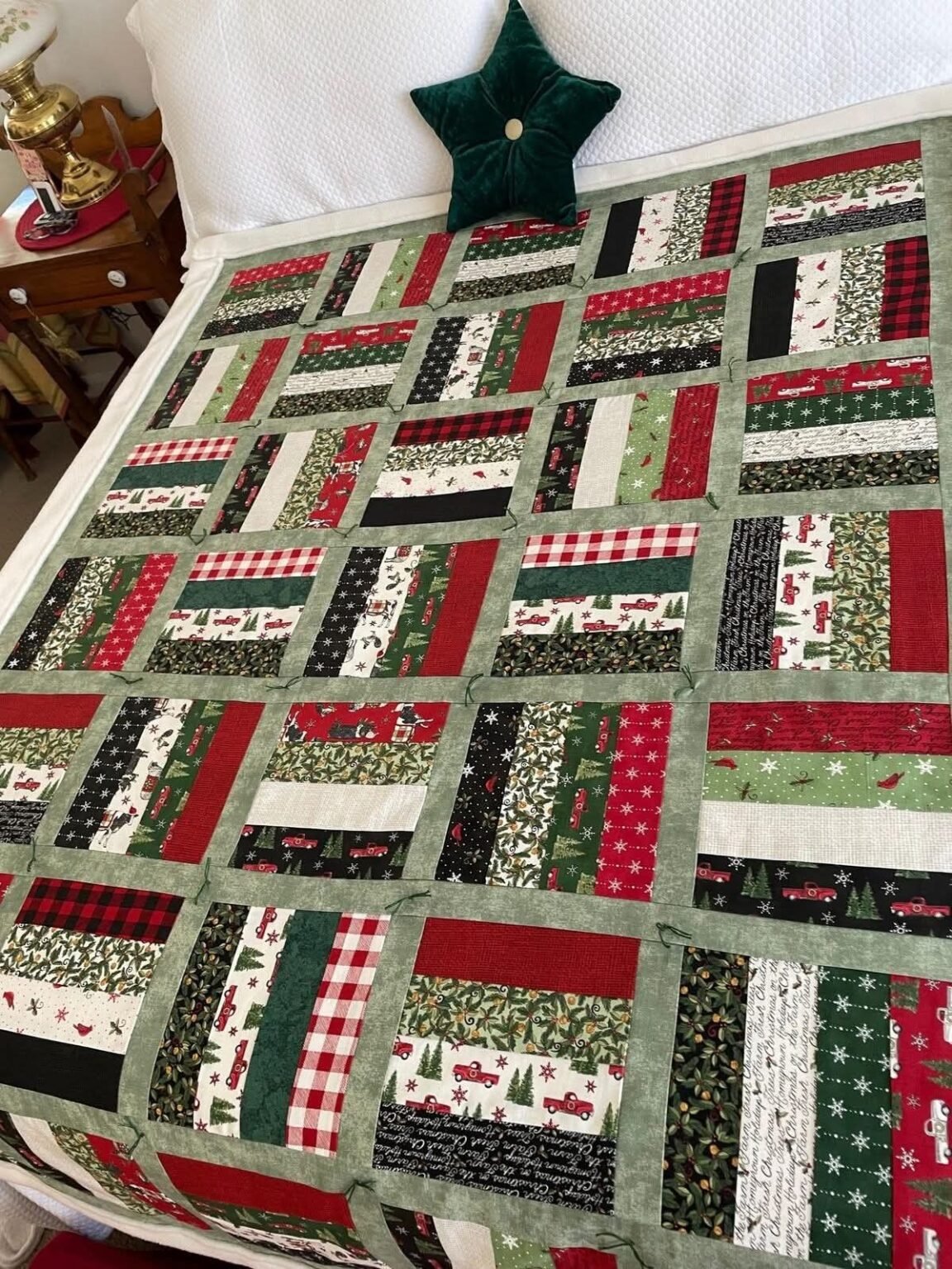 Rail Fence Quilt Block Pattern - CRAFTSFORLOVE.COM