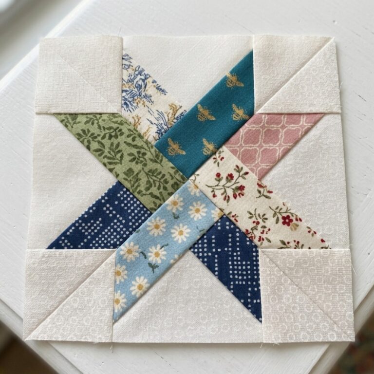 Woven Quilt Star Block Pattern - CRAFTSFORLOVE.COM